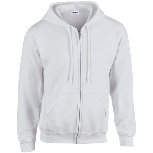 Gildan Heavy Blend Full Zip Hooded Sweatshirt GD058 Ash | Workline